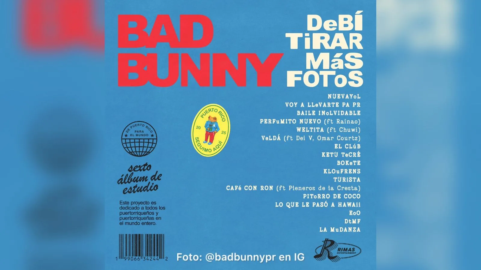 Nuevo disco de Bad Bunny es un hit en plataformas musicales - XD Hoy